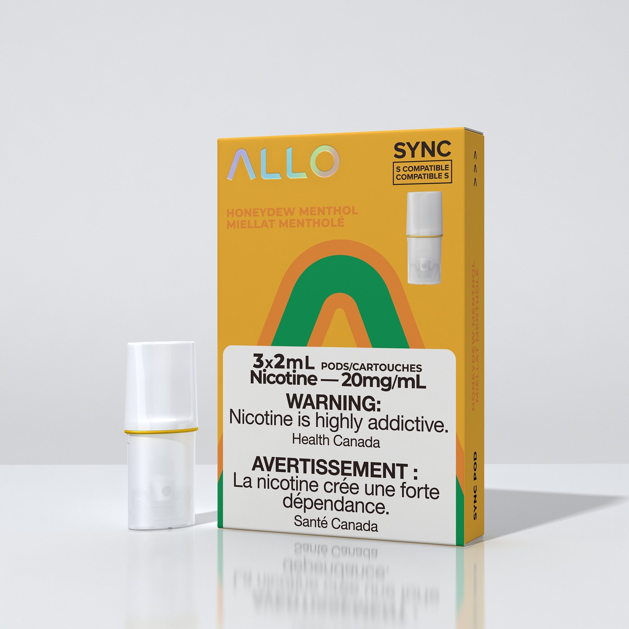 Allo Sync Pod Pack - Honeydew Menthol (3x2mL 20mg) | Allo Canada